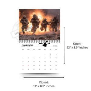 2026 Military Calendar | 12 Month Calendar | Army Images Calendar | War ...